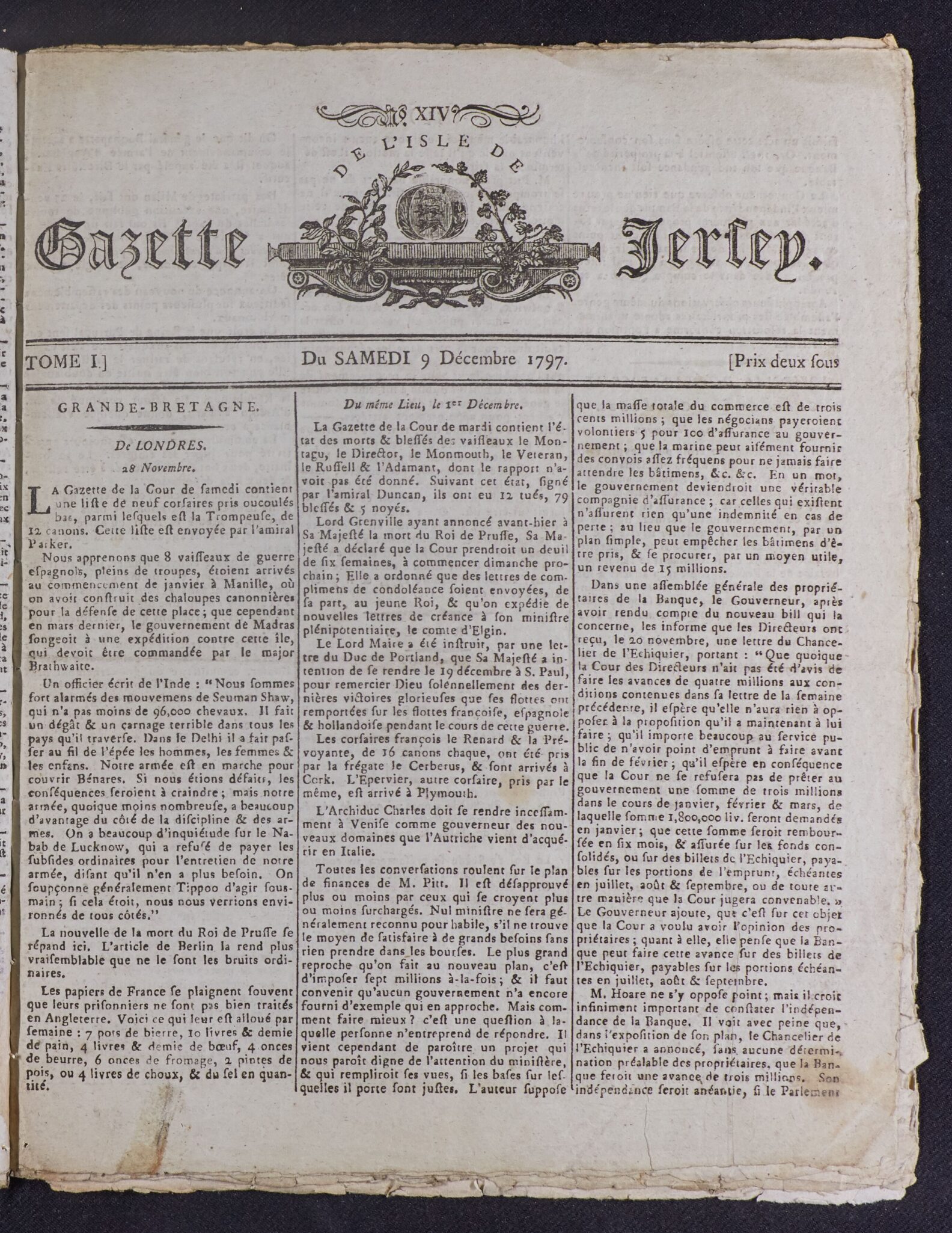 Newspapers: Digitisation Project - Société Jersiaise